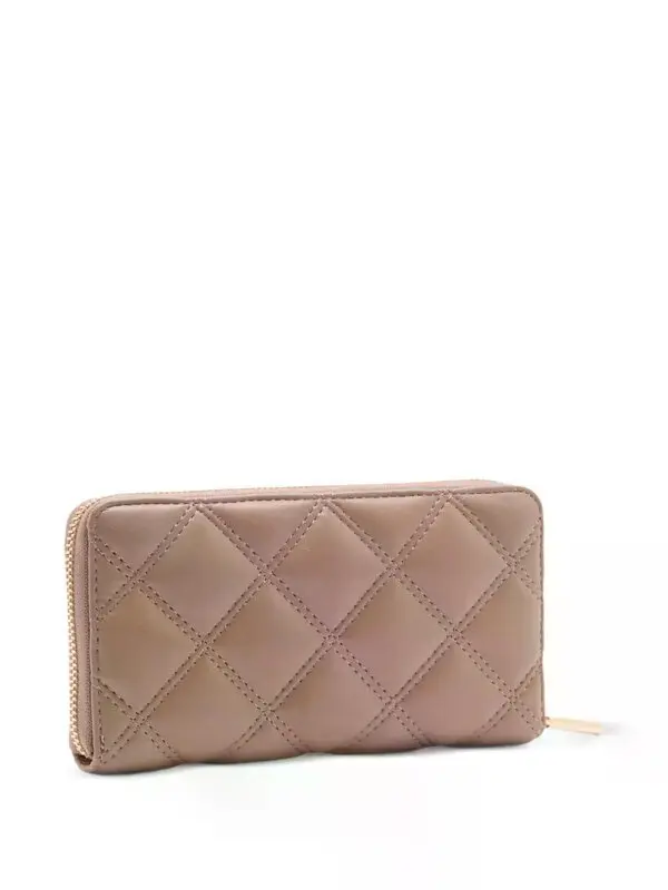 Liu Jo Monogram-plaque Quilted Wallet - Neutrals