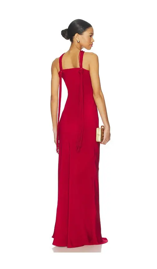 Cult Gaia Pheobe Silk Maxi Dress - Red