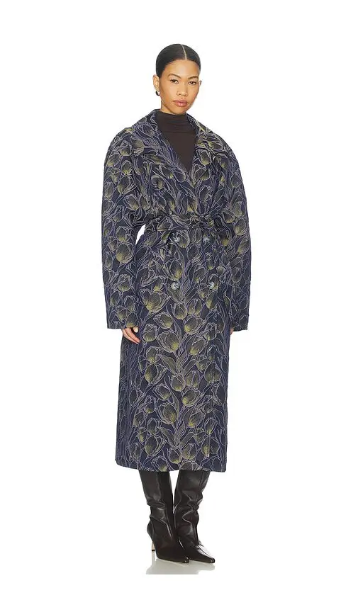 MILKWHITE Long Printed Coat
