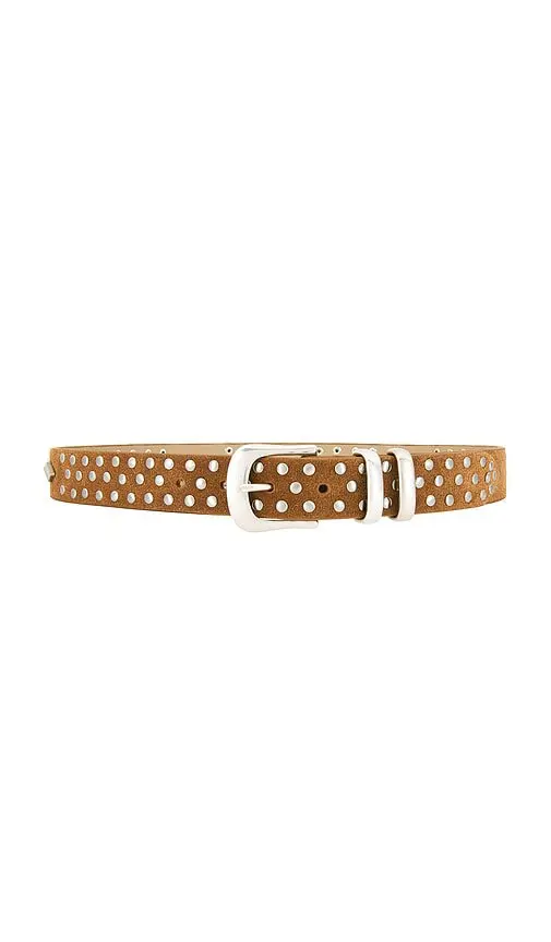UNDERSTATED LEATHER Rhombus Pattern Belt - Tan