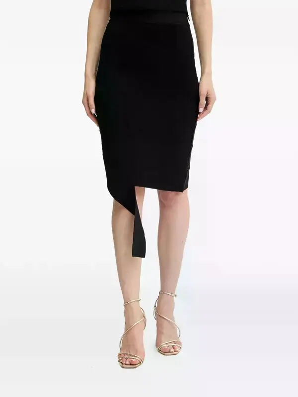 Herve Leger Asymmetric Midi Skirt