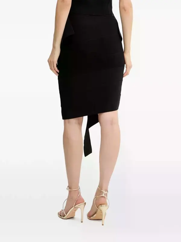 Herve Leger Asymmetric Midi Skirt