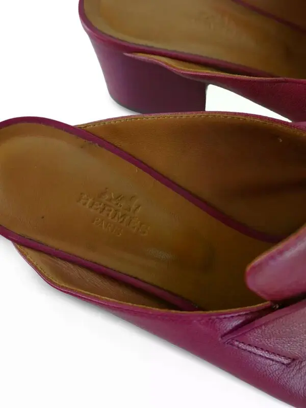 Hermès 55mm Rivoli Mules With Fringe Detail