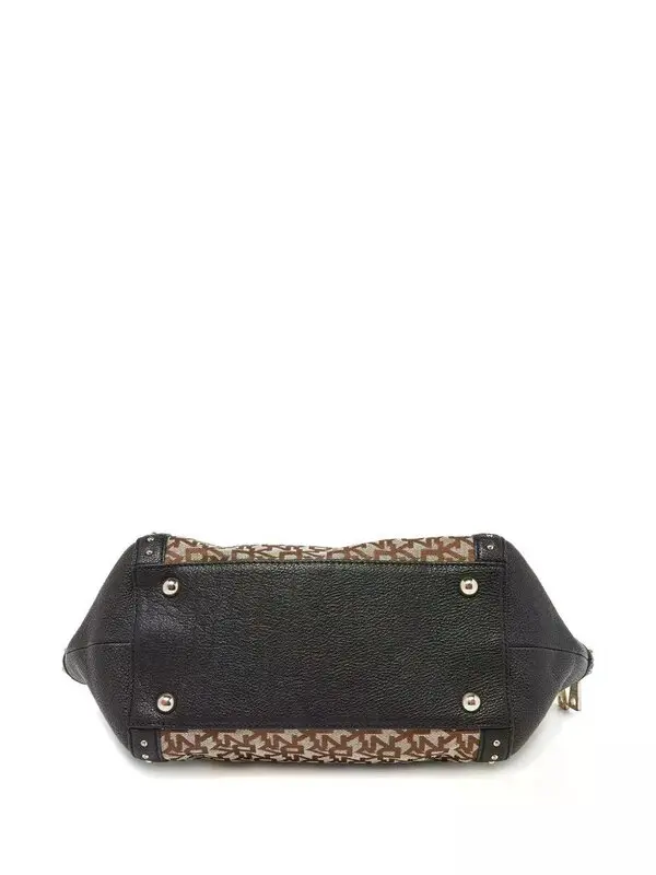 Dkny Monogram-print Studded Tote Bag