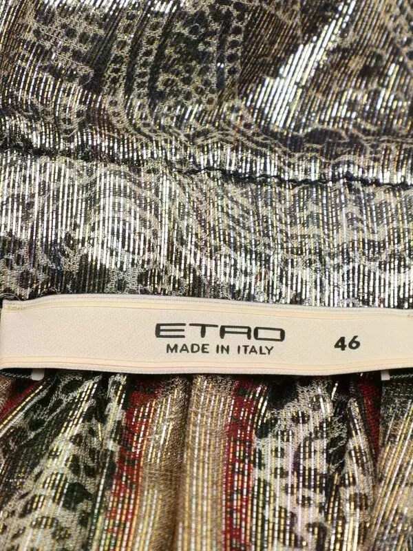 Etro Sleeveless Paisley Print Strapless Top