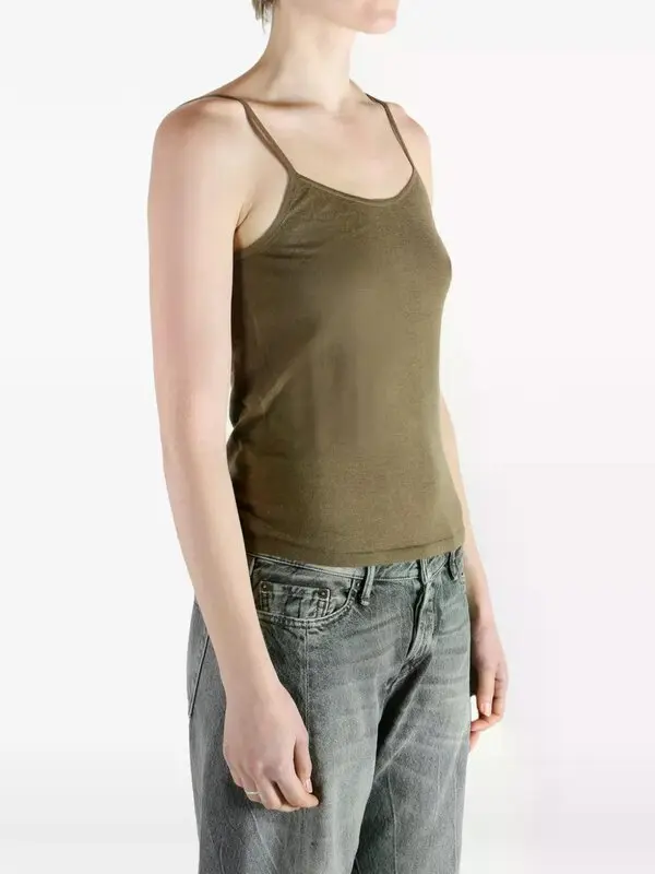 UMA WANG Sleeveless Knitted Tank Top - Brown
