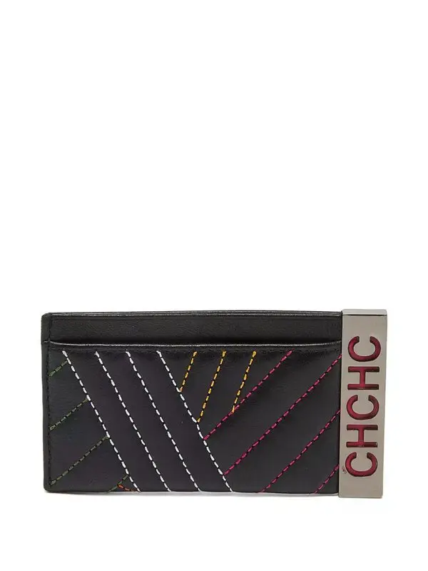 Carolina Herrera Pre-owned Quilted Leather Cardholder - Black