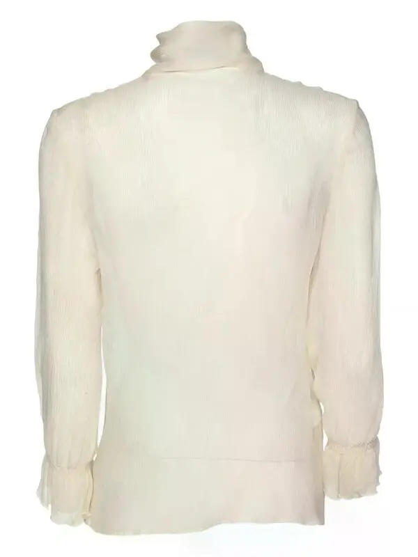 Luisa Beccaria Silk Blouse With Scarf Neck