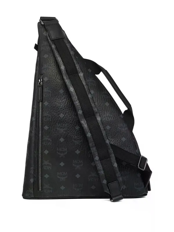 Mcm Adjustable-strap Sling Back - Black