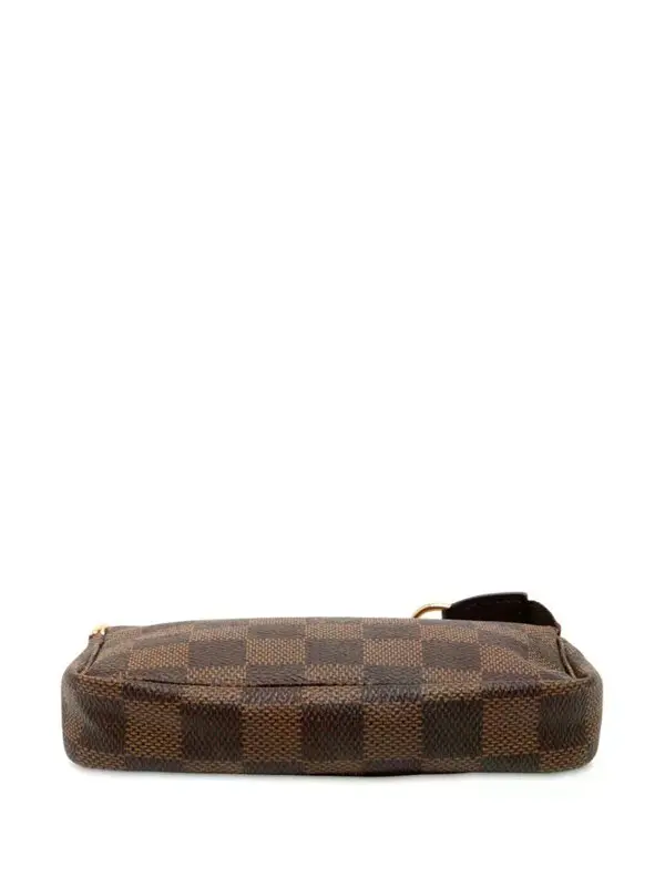 LOUIS VUITTON Damier Ebene Mini Pochette Accessoires Handbag - Brown