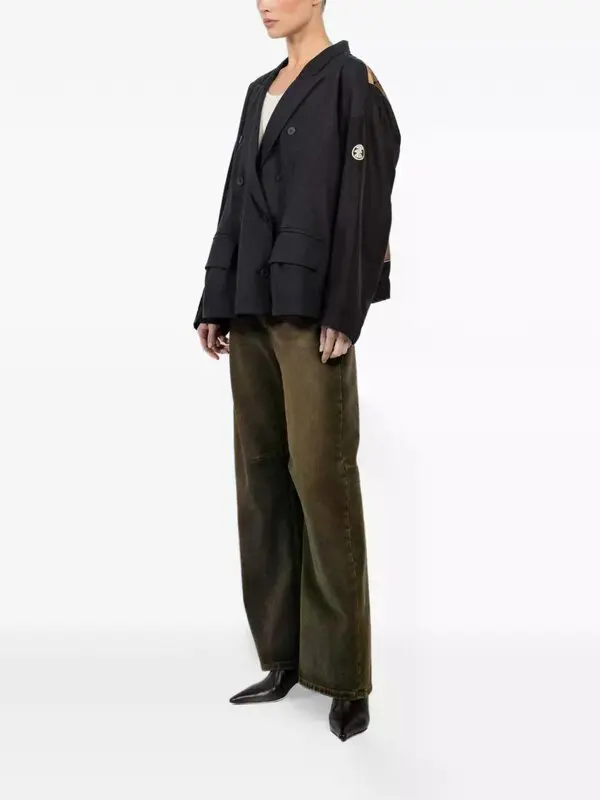 IBRIGU Jacquard Double-breasted Jacket