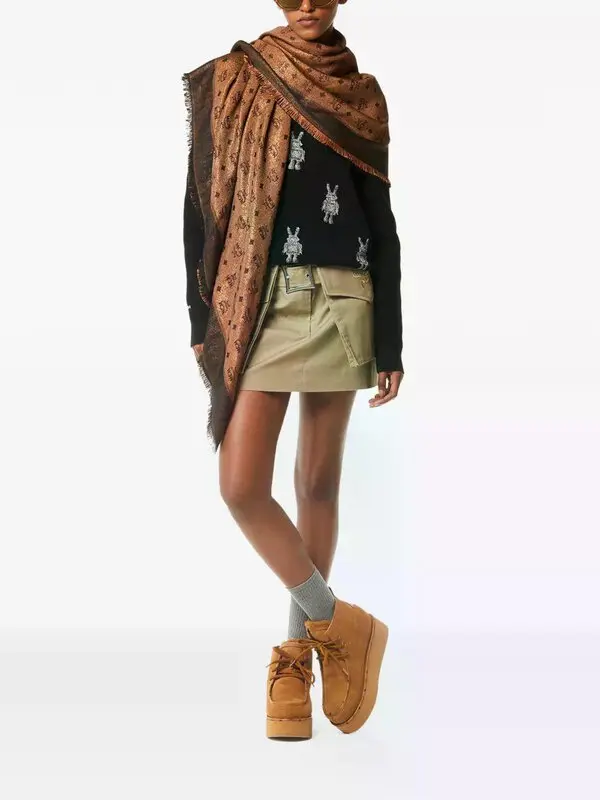 Mcm Monogram-pattern Shawl