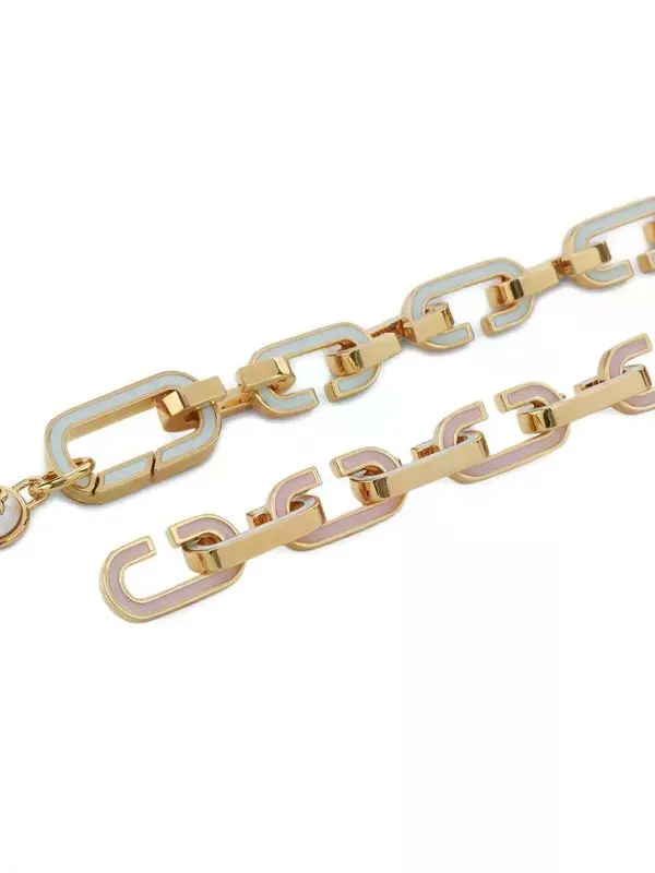 Casablanca Tone Enamelled Link Chain Necklace