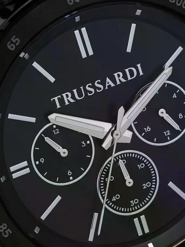 TRUSSARDI Tachymeter 44mm Chronograph Watch - Black
