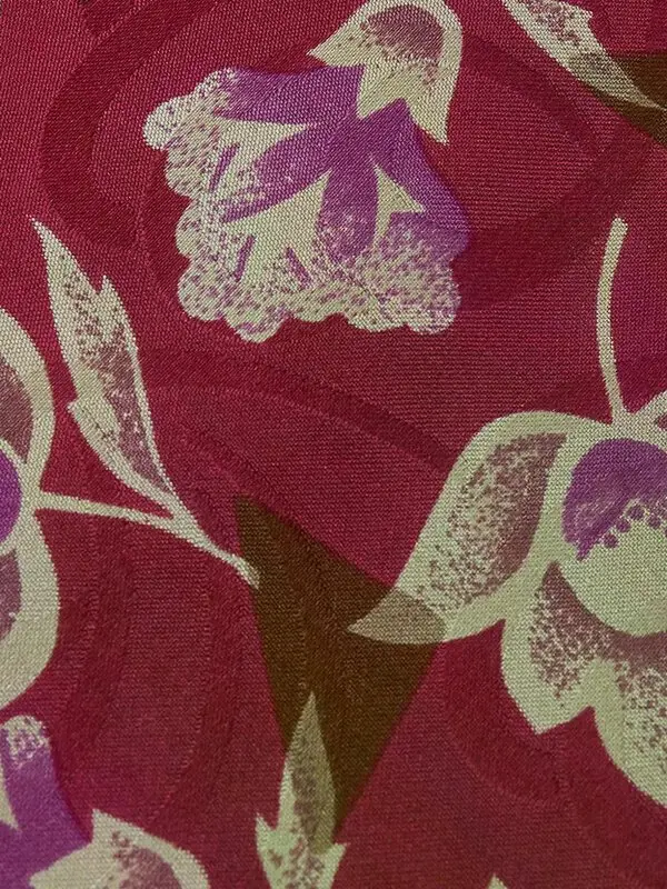 LANVIN Floral-print Silk Tie - Red