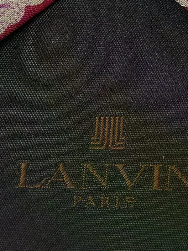 LANVIN Floral-print Silk Tie - Red