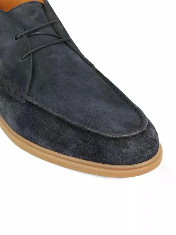 TOD'S Flat Lace-up Ankle Boots - Blue