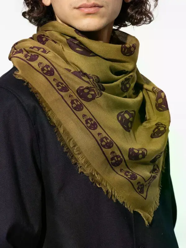 Alexander McQueen Skull-print Scarf - Brown