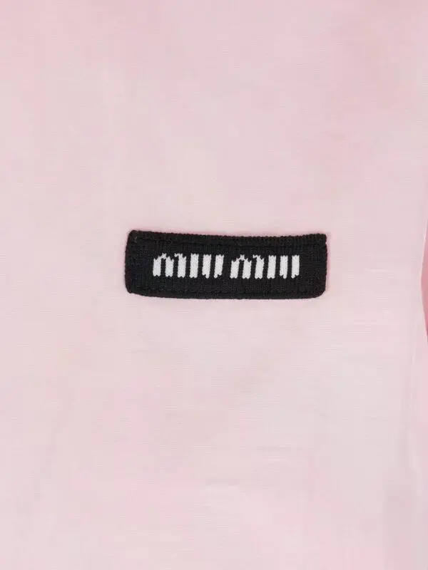 Miu Miu Poplin Shirt With Contrast Collar