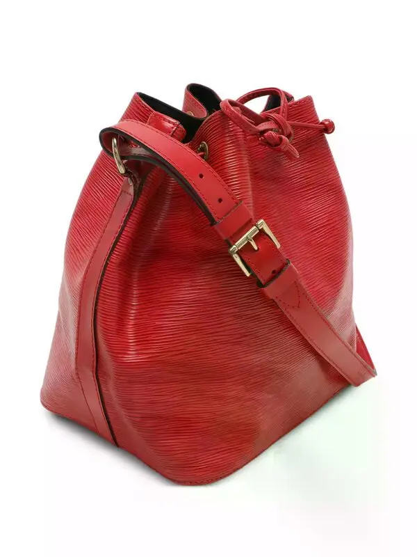 LOUIS VUITTON Petit Noe Leather Bucket Bag - Red