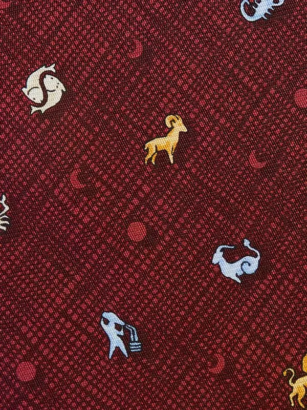 Dunhill Silk Zodiac Neck Tie - Red