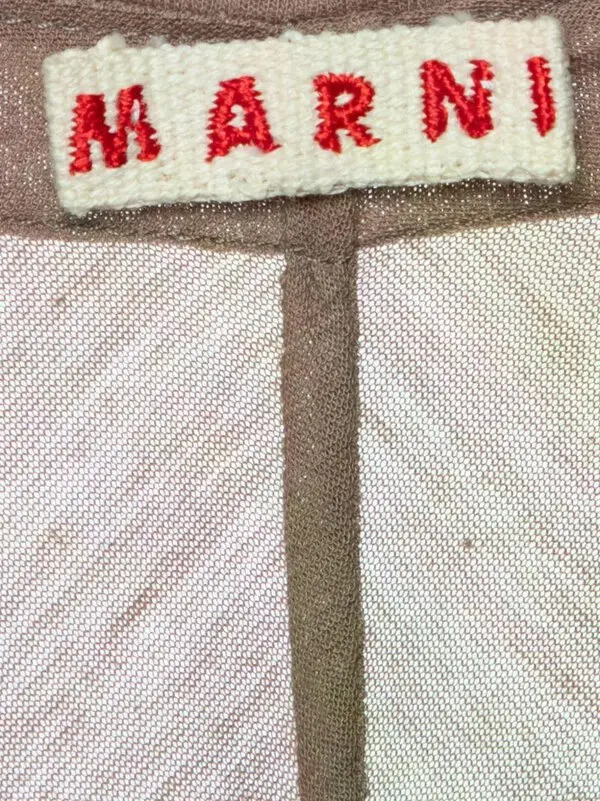 Marni Embellished Sheer V-neck T-shirt