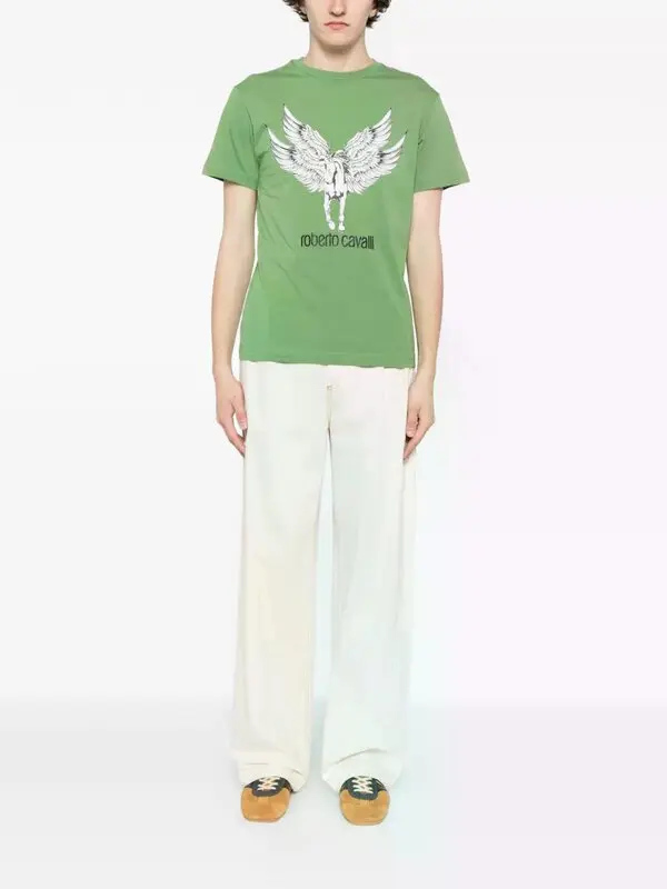Roberto Cavalli Graphic-print Cotton T-shirt