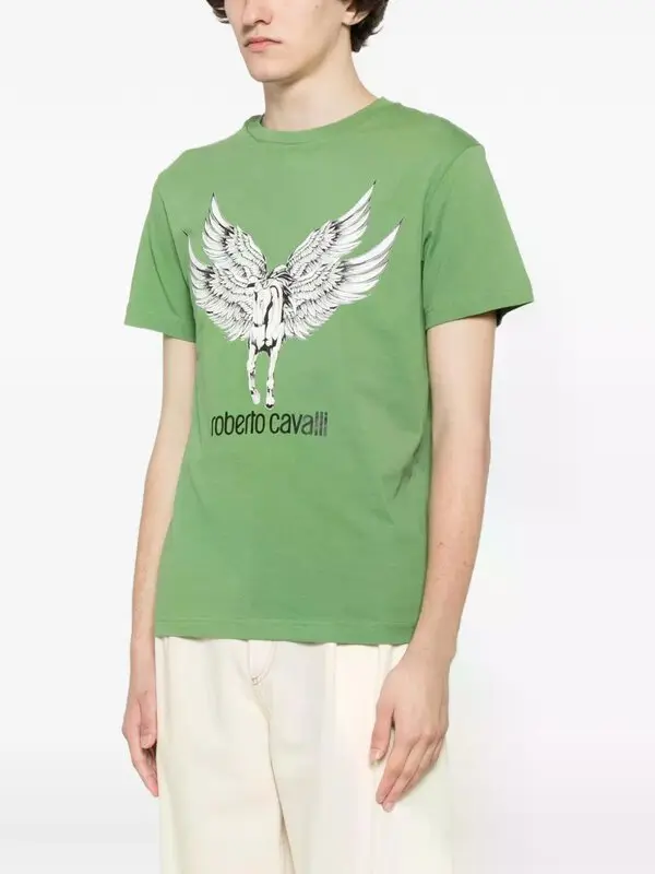 Roberto Cavalli Graphic-print Cotton T-shirt