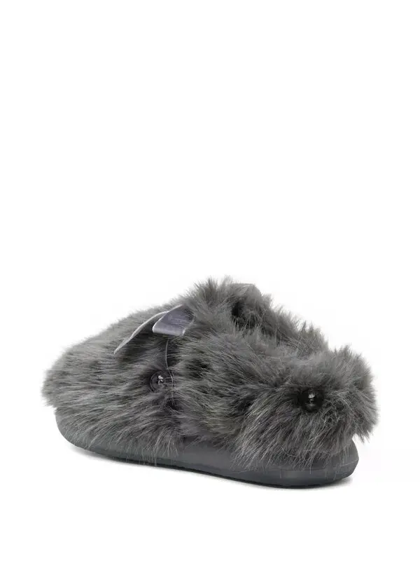 ROCKFISH Susan Fang Furry Mules - Grey