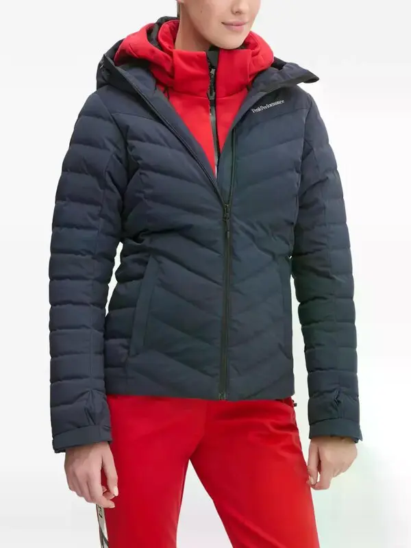 PEAK PERFORMANCE Quilted Hooded Ski Jacket - Blue
