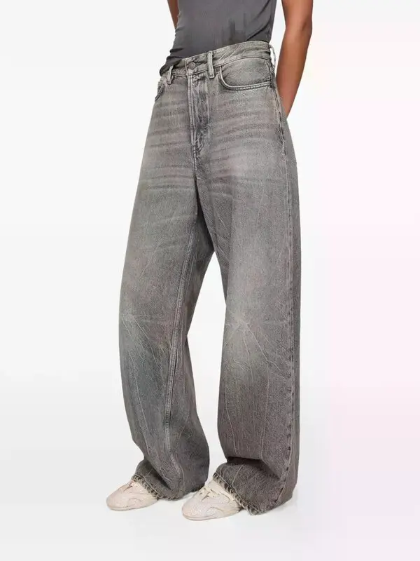 Acne Studios 1981 Logo-patch Denim Trousers - Grey
