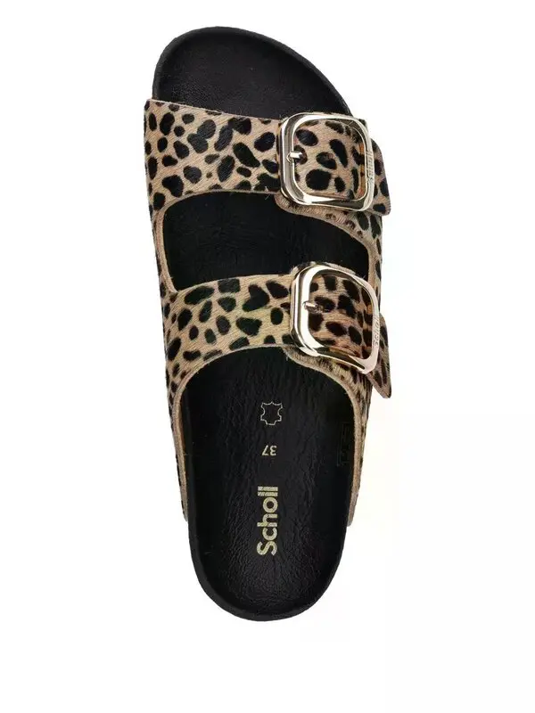 DR. SCHOLL'S SHOES Noelle Leopard-print Slides - Neutrals