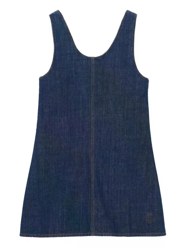 AMI Paris Denim Short Dress - Blue