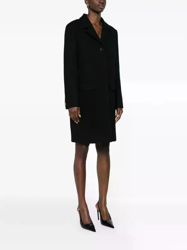 Gucci Wool Coat With Logo Patch