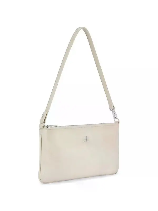 COURREGES Logo Plaque Zipped Pouch - Neutrals