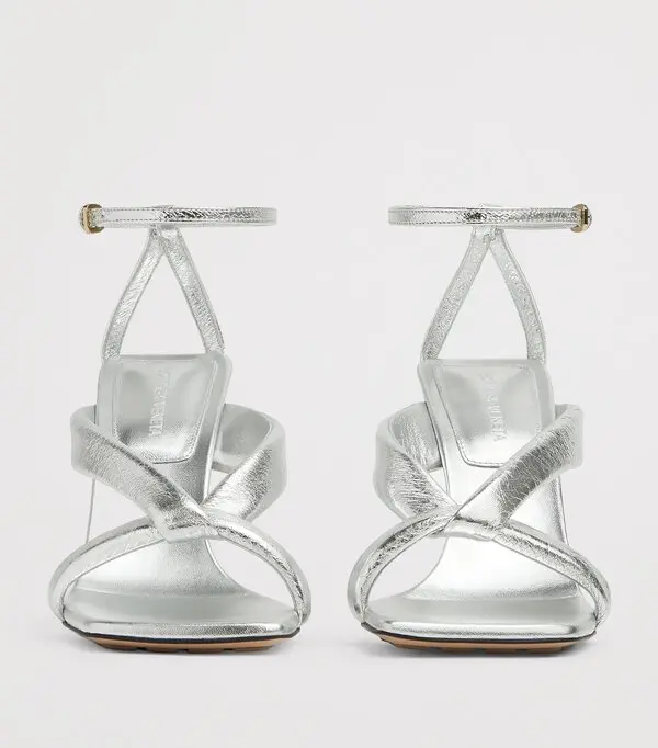 Bottega Veneta Metallic Leather Riva Sandals