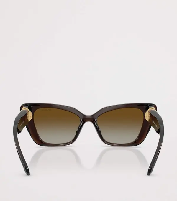 SWAROVSKI Sk6047 Cat Eye Sunglasses - Brown