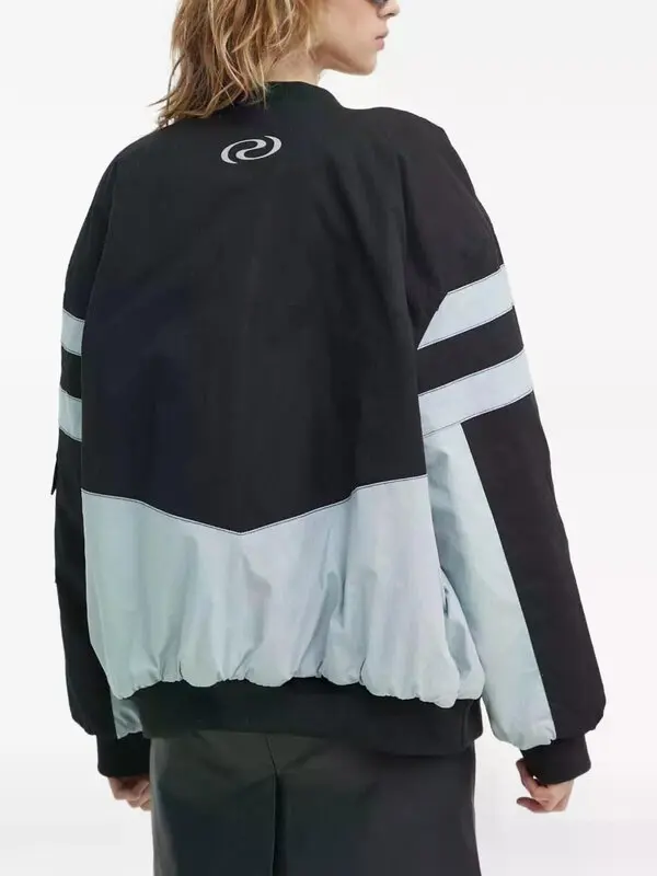 RÉSUMÉ Striped Embroidered Bomber Jacket