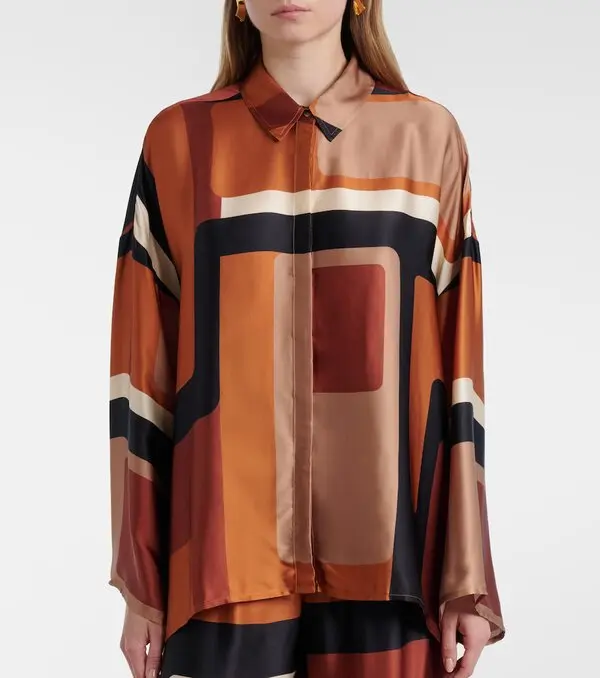 Faithfull The Brand Cora Printed Satin Shirt - Multicoloured