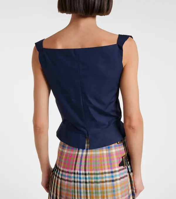 VIVIENNE WESTWOOD Cotton Bustier Top - Blue