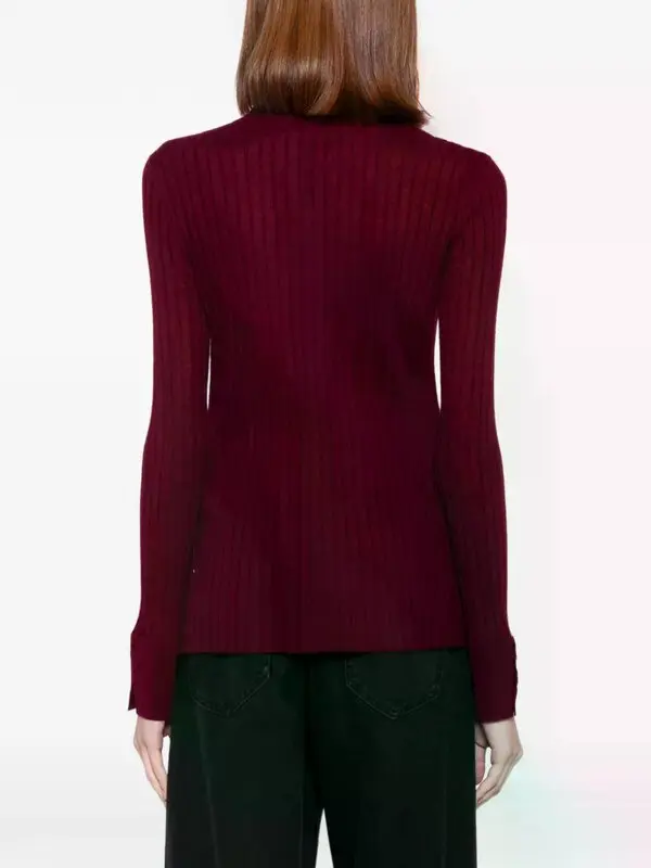 LISA YANG Aria Collared Cardigan - Red