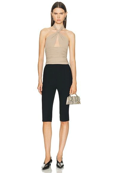 MIMCHIK Piper Knotted Halter Top