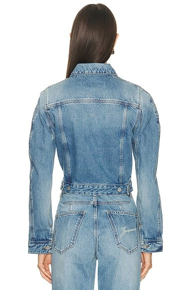 Jacquemus La Veste De-nimes Ovalo Denim Jacket - Blue & Tabac
