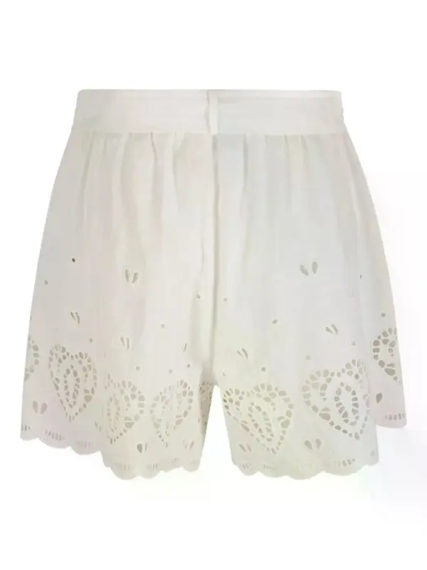 Stella McCartney Heart-embroidered Scalloped Hem Shorts