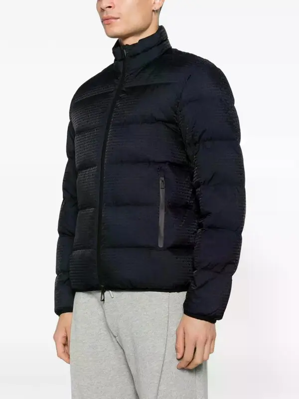 Emporio Armani Zip-up Jacket With All-over Pattern