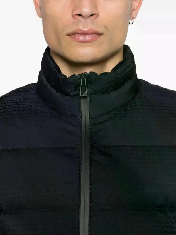 Emporio Armani Zip-up Jacket With All-over Pattern