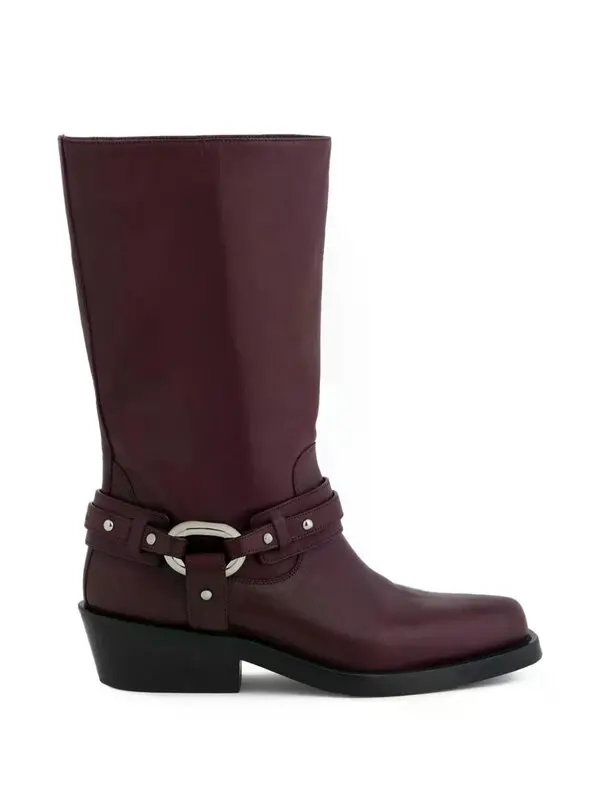 Rabanne Xl Link Biker Boots - Red
