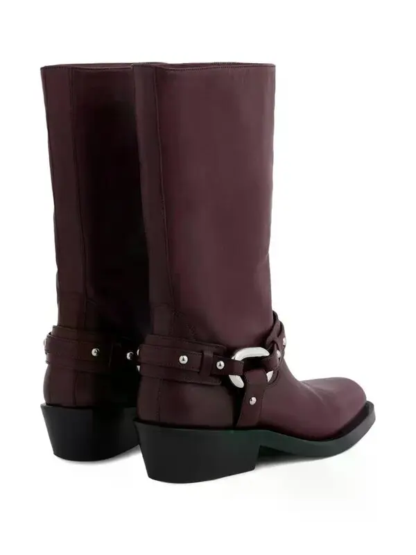 Rabanne Xl Link Biker Boots - Red