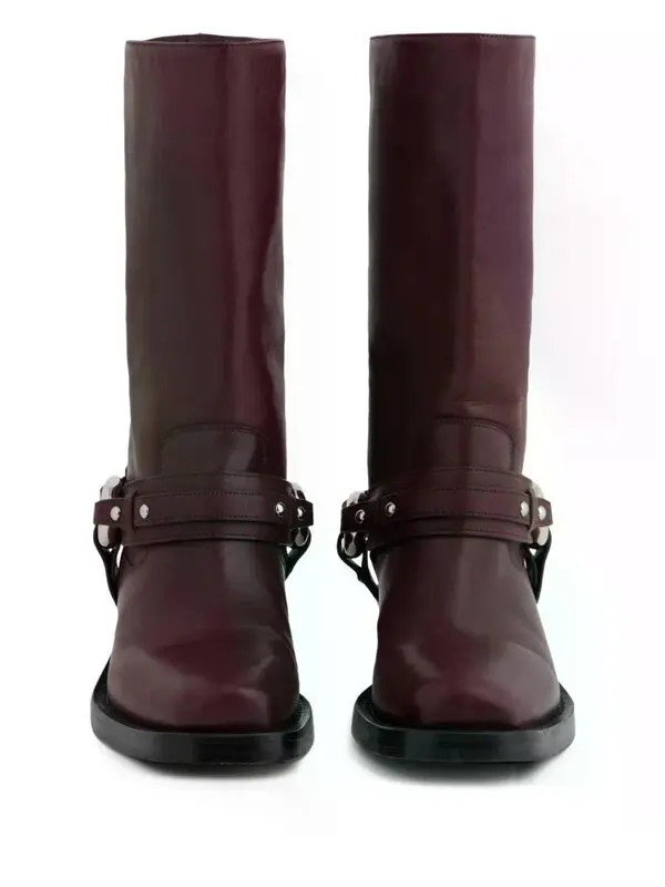 Rabanne Xl Link Biker Boots - Red