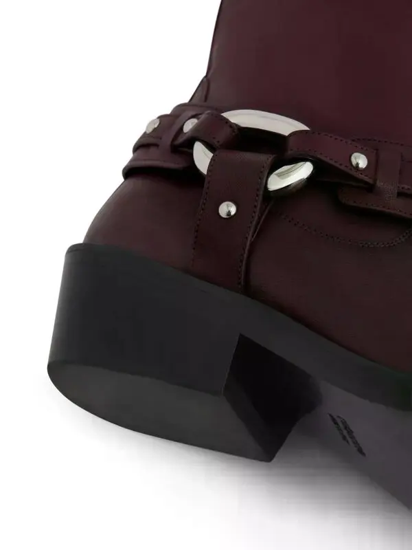 Rabanne Xl Link Biker Boots - Red